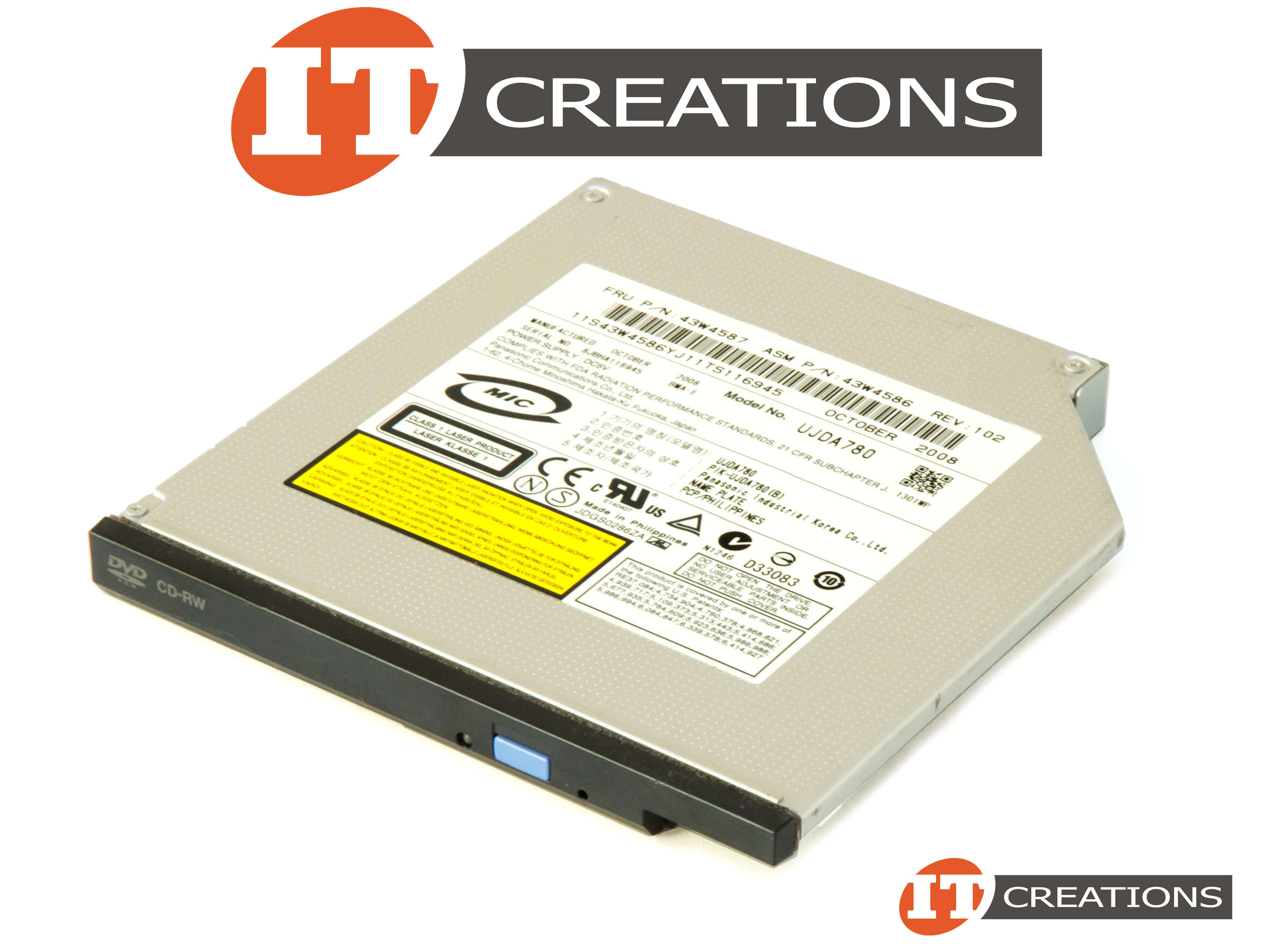 43W4587 IBM Optical Drive Internal CD-RW / DVD Slimline Drive For IBM ...