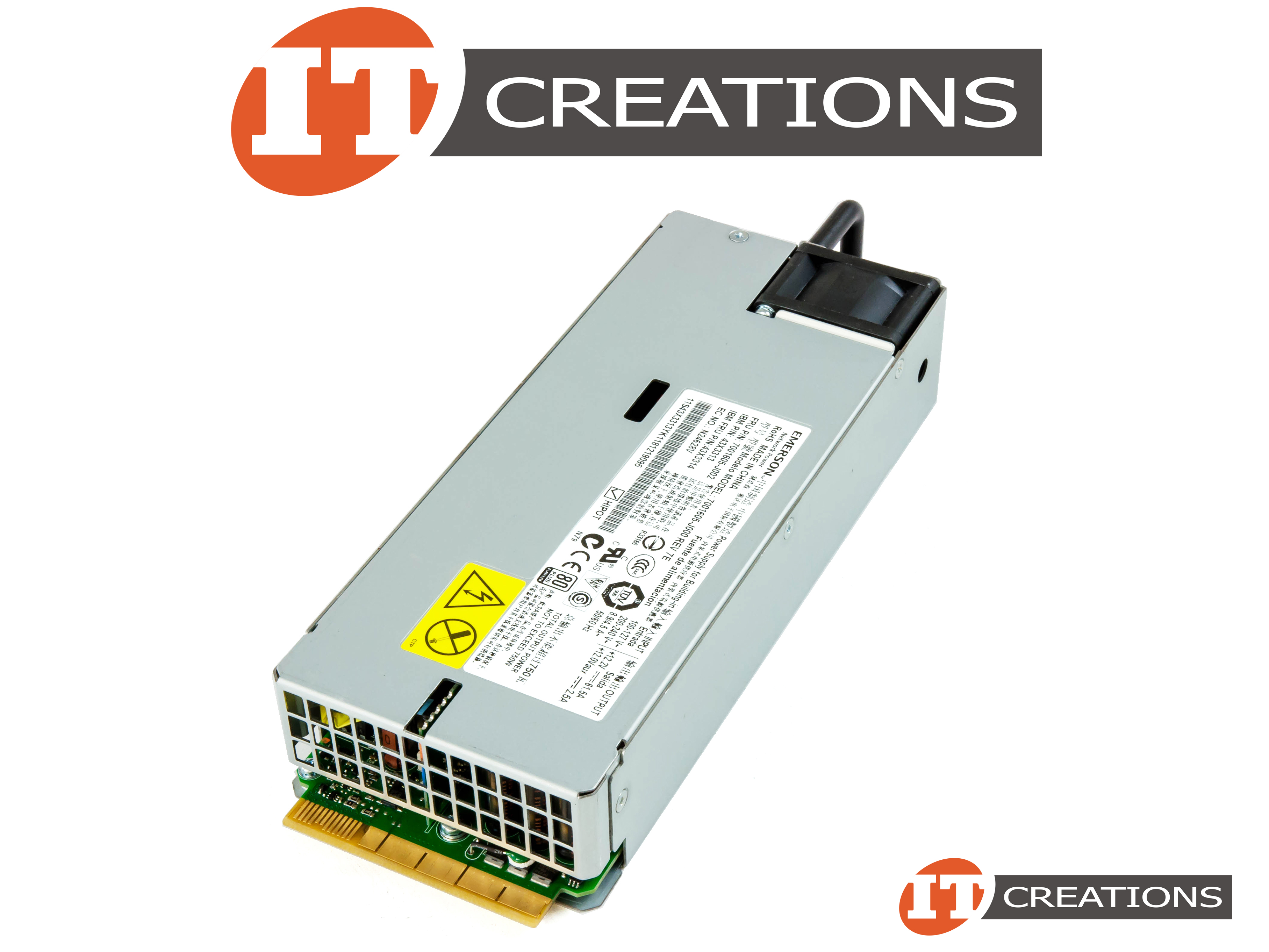 43X3314 IBM / EMERSON POWER SUPPLY 750W AC 80 PLUS PLATINUM HOT SWAP ...