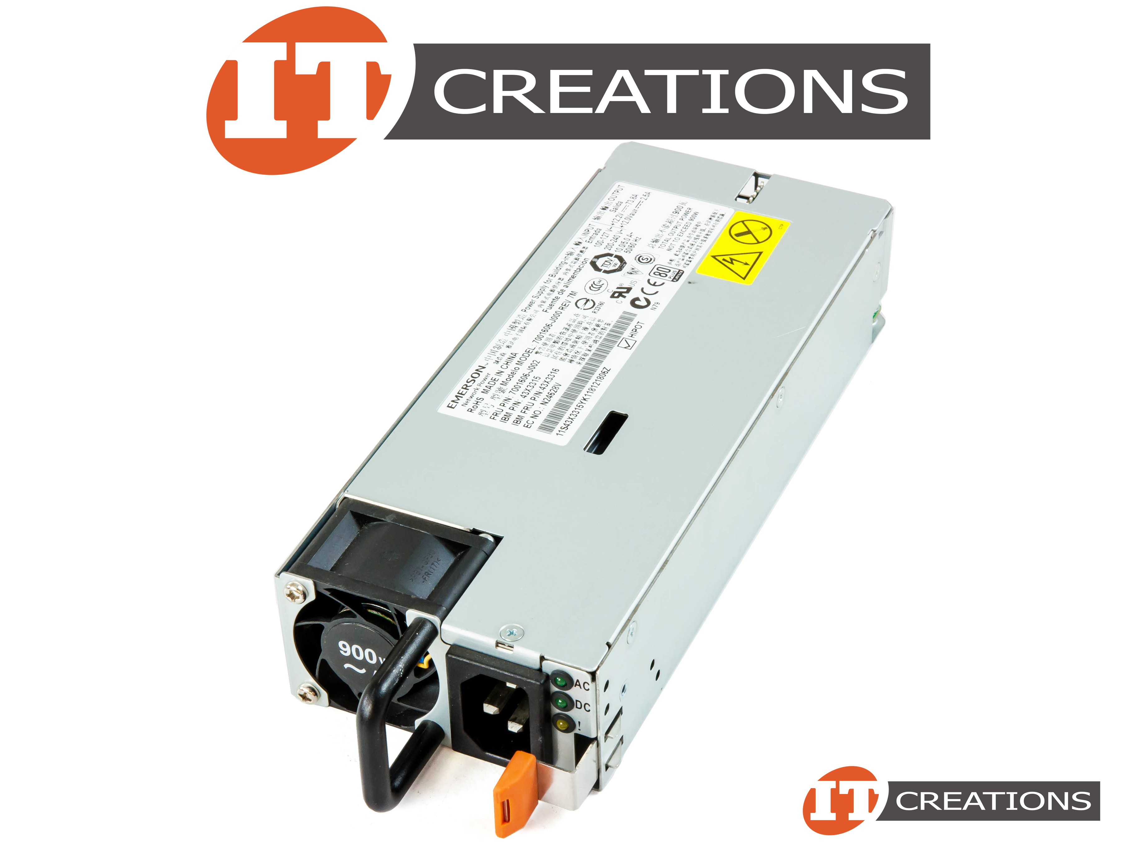 43X3316 IBM / Emerson Power Supply 900w Input 100-127v 10.0a / 200-240v ...