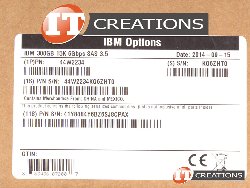 44W2235-RETAIL - Retail - IBM 300GB 15K RPM SAS 3.5 INCH LARGE FORM ...