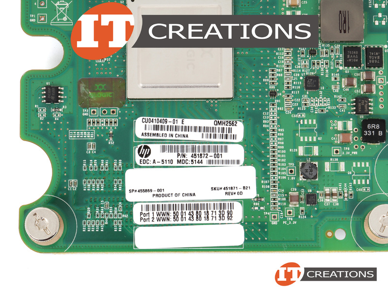 455869-001 - Used - HP / Qlogic Qmh2562 HBA 8gb/s Fibre Channel ...