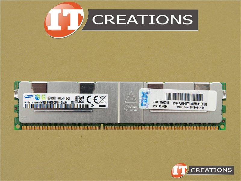 46W0763 IBM / SAMSUNG 32GB PC3-14900L DDR3-1866 LOAD REDUCED 4RX4 CL13 ...