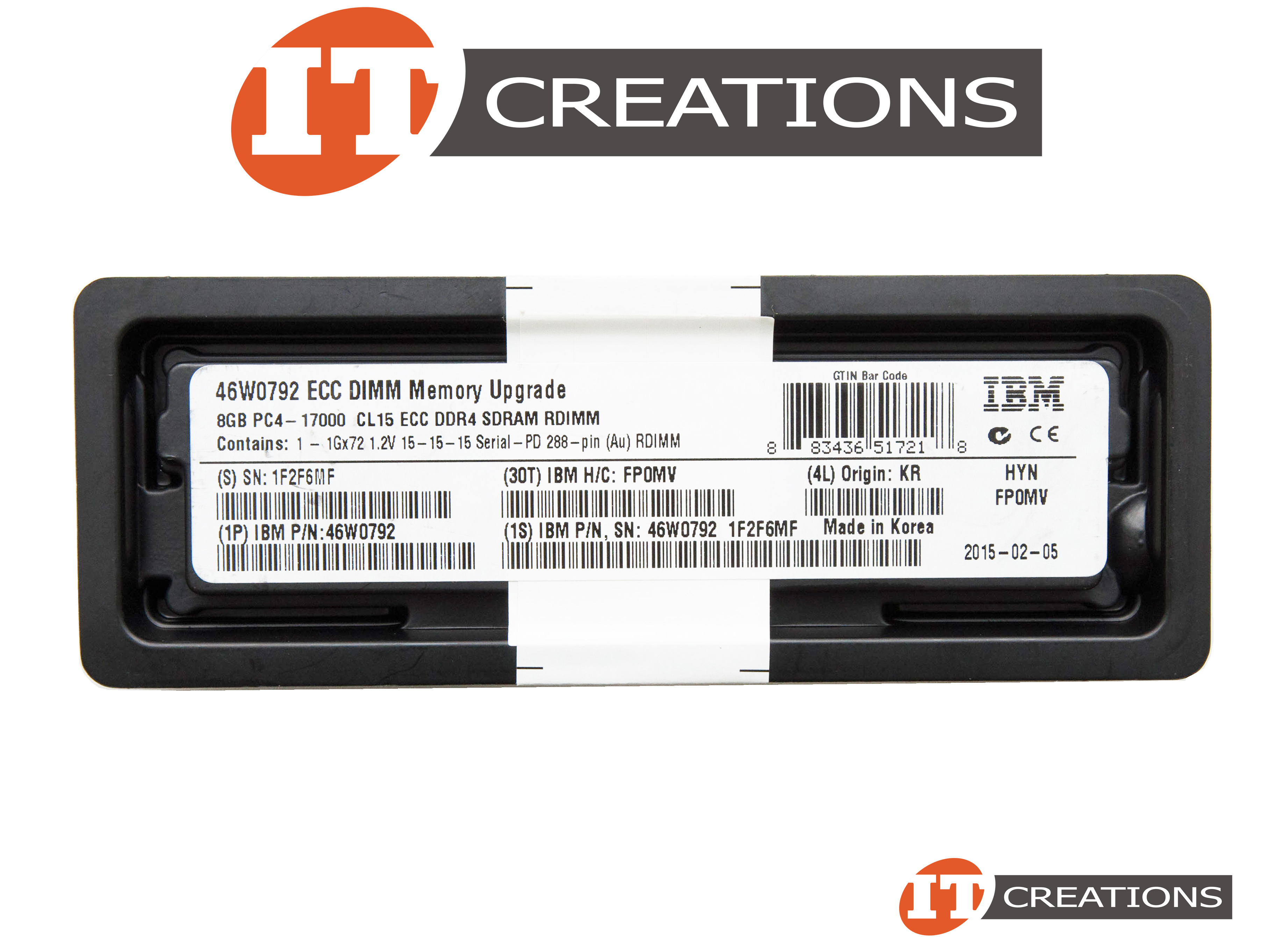 46W0794-RETAIL - Retail - IBM / SK HYNIX 8GB PC4-17000P-R DDR4-2133P-R ...