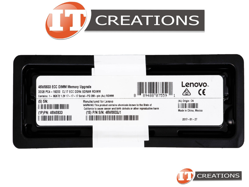 46W0833-RETAIL - Retail - LENOVO / SK HYNIX 32GB PC4-19200 DDR4-2400T-R ...