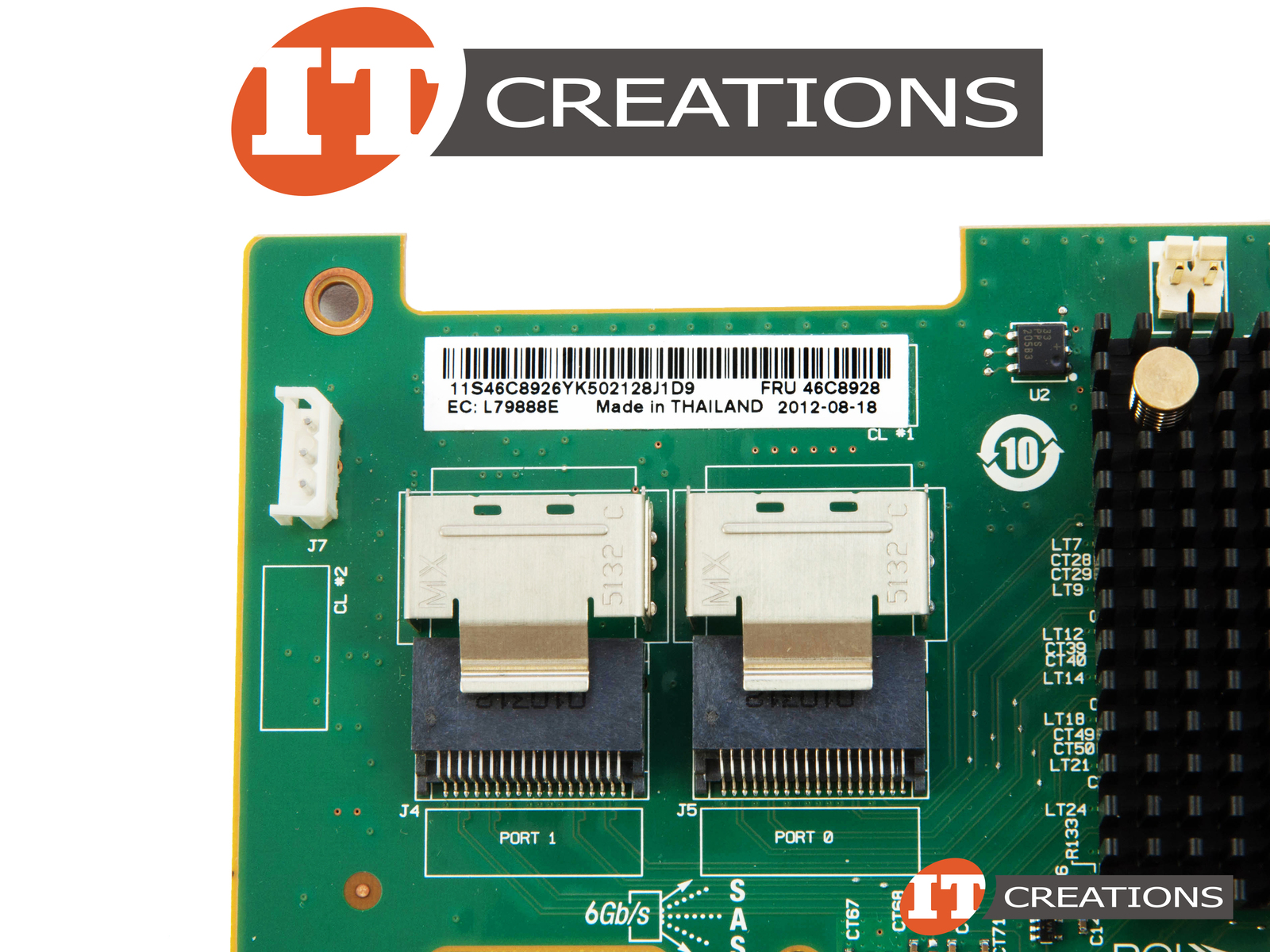 46C8928-HIGH P IBM SERVERAID M1115 ADAPTER 6GB/S PCI-E 2.0 X8 ( 2 ...