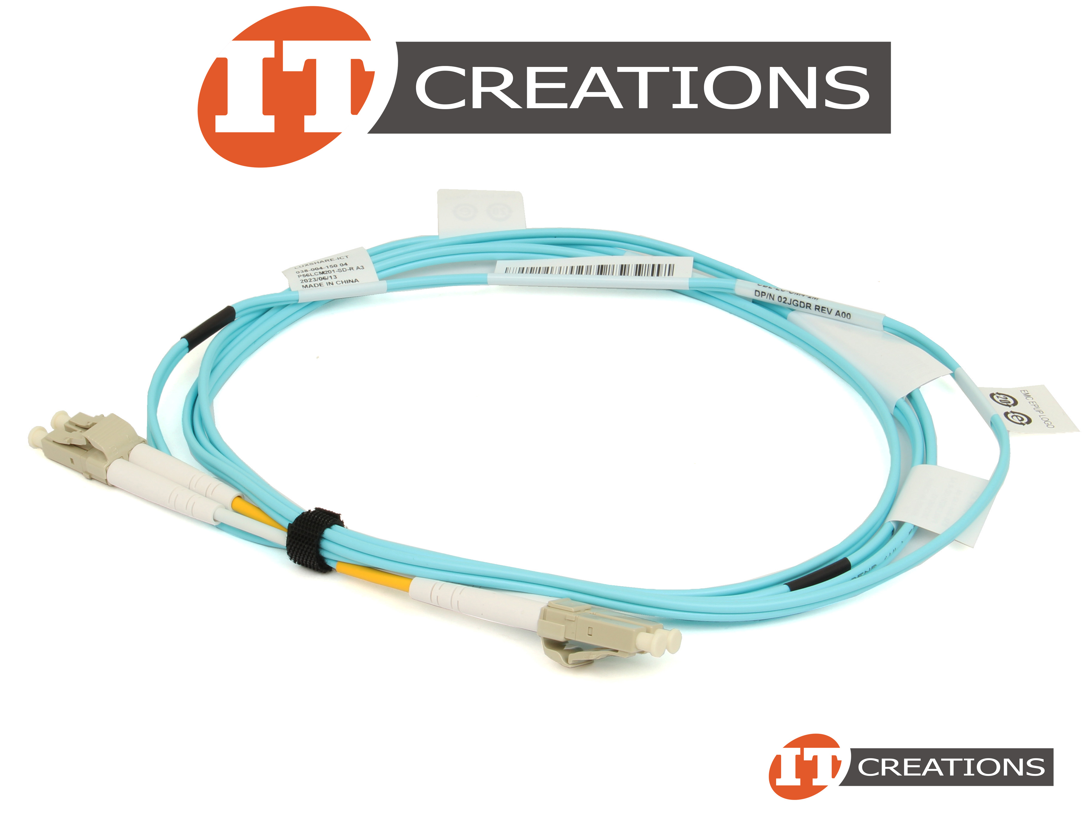 470-ACLS DELL EMC LC OM4 Fiber Optic 2M Cable 7FT Lucent Connector