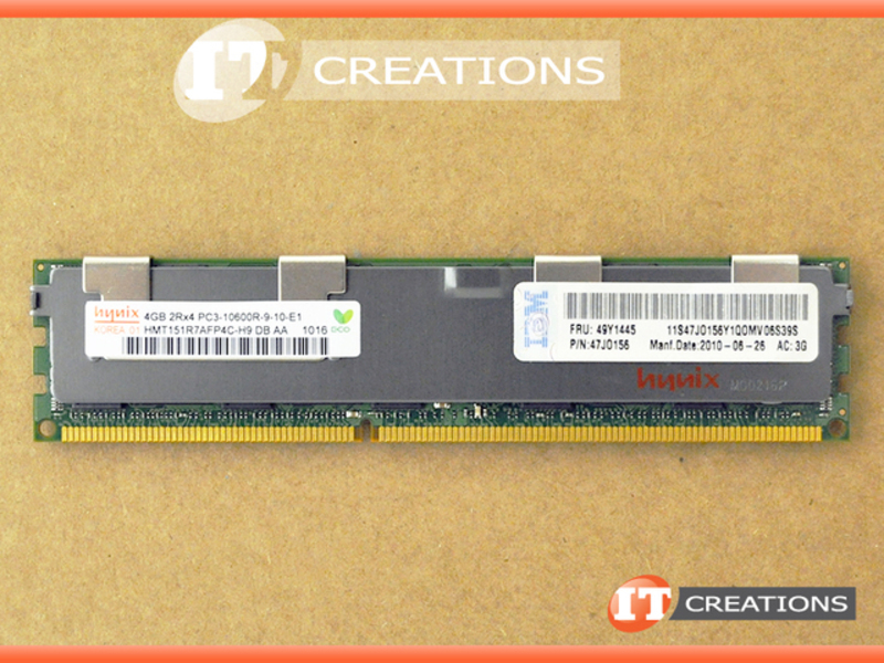 47J0156 IBM / Smart 4GB PC3-10600r DDR3-1333 Registered ECC 2rx4 CL9 ...