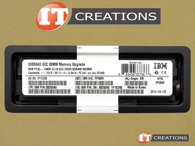 47J0223-RETAIL - Retail - IBM / SK HYNIX 8GB PC3-14900R DDR3-1866 ...