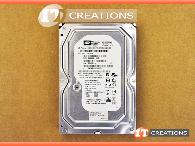 485489-001 HP 250GB 7.2k RPM SATA 3.5 Inch Hard Drive