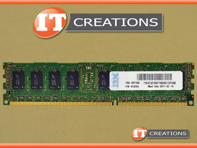 49Y1433 IBM/ MICRON 2GB PC3-10600R DDR3-1333 REGISTERED ECC 2RX8 CL9 ...