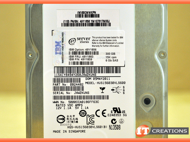 49Y1860 IBM 300GB 15K RPM SAS 3.5 INCH HARD DRIVE 6GB/S