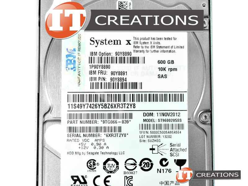 49Y7426 IBM / SEAGATE 600GB 10K RPM SAS 2.5 INCH SMALL FORM FACTOR SFF ...