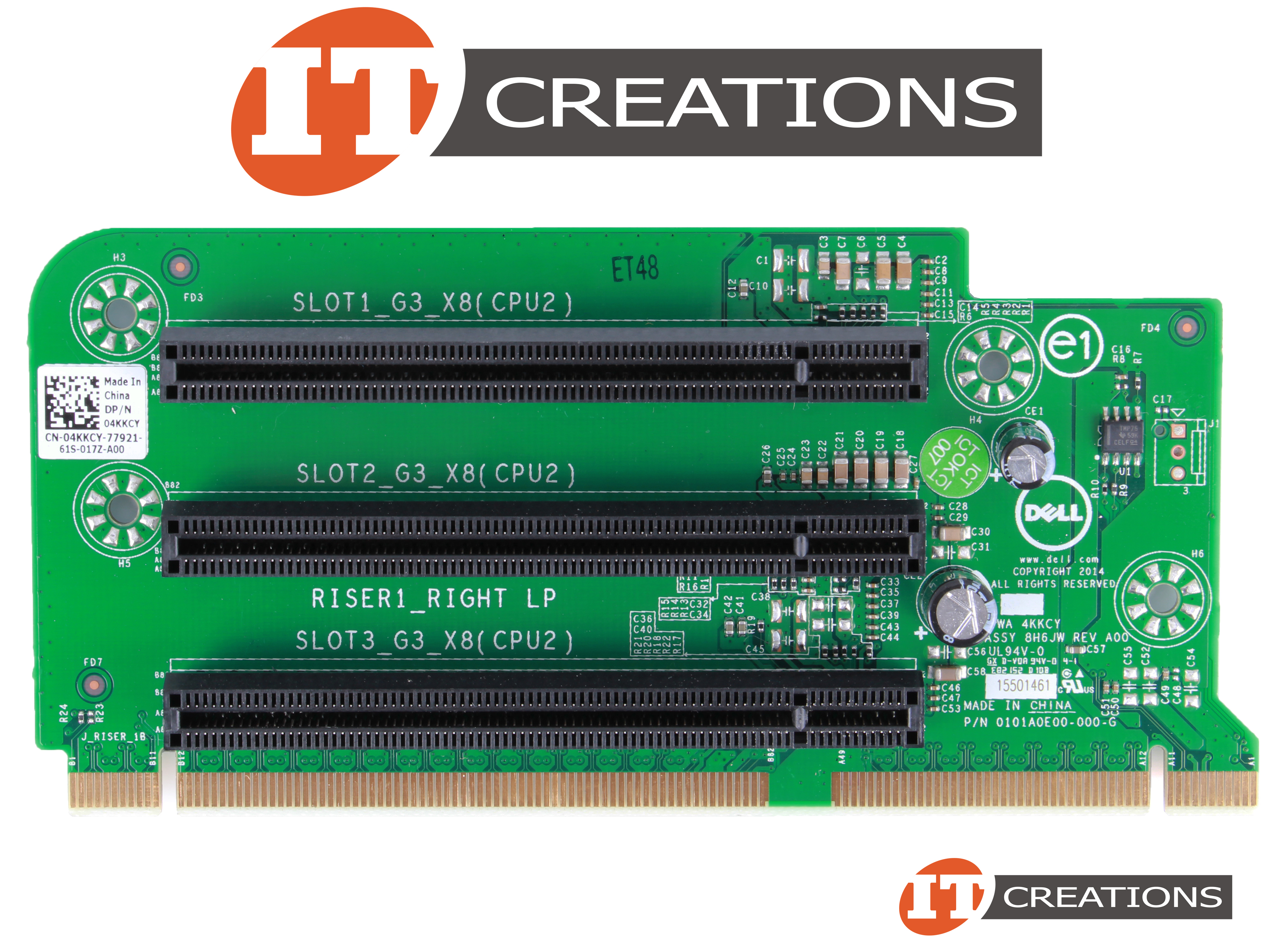 4KKCY DELL PCI RISER 1 CARD FOR DELL POWEREDGE R730 / R730XD / DL4300 ...