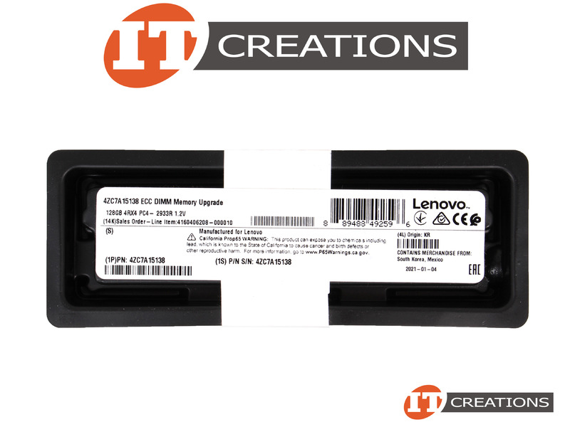 4ZC7A15113-RETAIL - Retail - Lenovo 128GB PC4-23466y-R DDR4-2933y-R ...