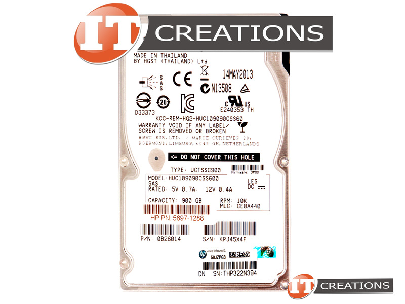 5697-1288 - Refurbished - HP / Hitachi Global 900GB 10K RPM SAS 2.5 ...