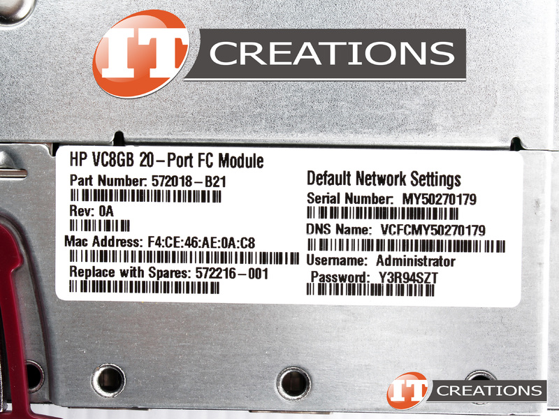 572018-B21 HP VC 8GB 20 PORT FIBRE CHANNEL FC MODULE FOR HP BLADESYSTEM ...