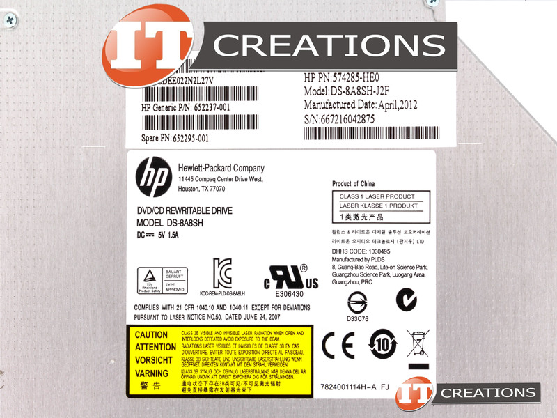 574285-HE2 HP OPTICAL DRIVE DVD MULTI RECORDER RDL RW DVD-R DL CD ...