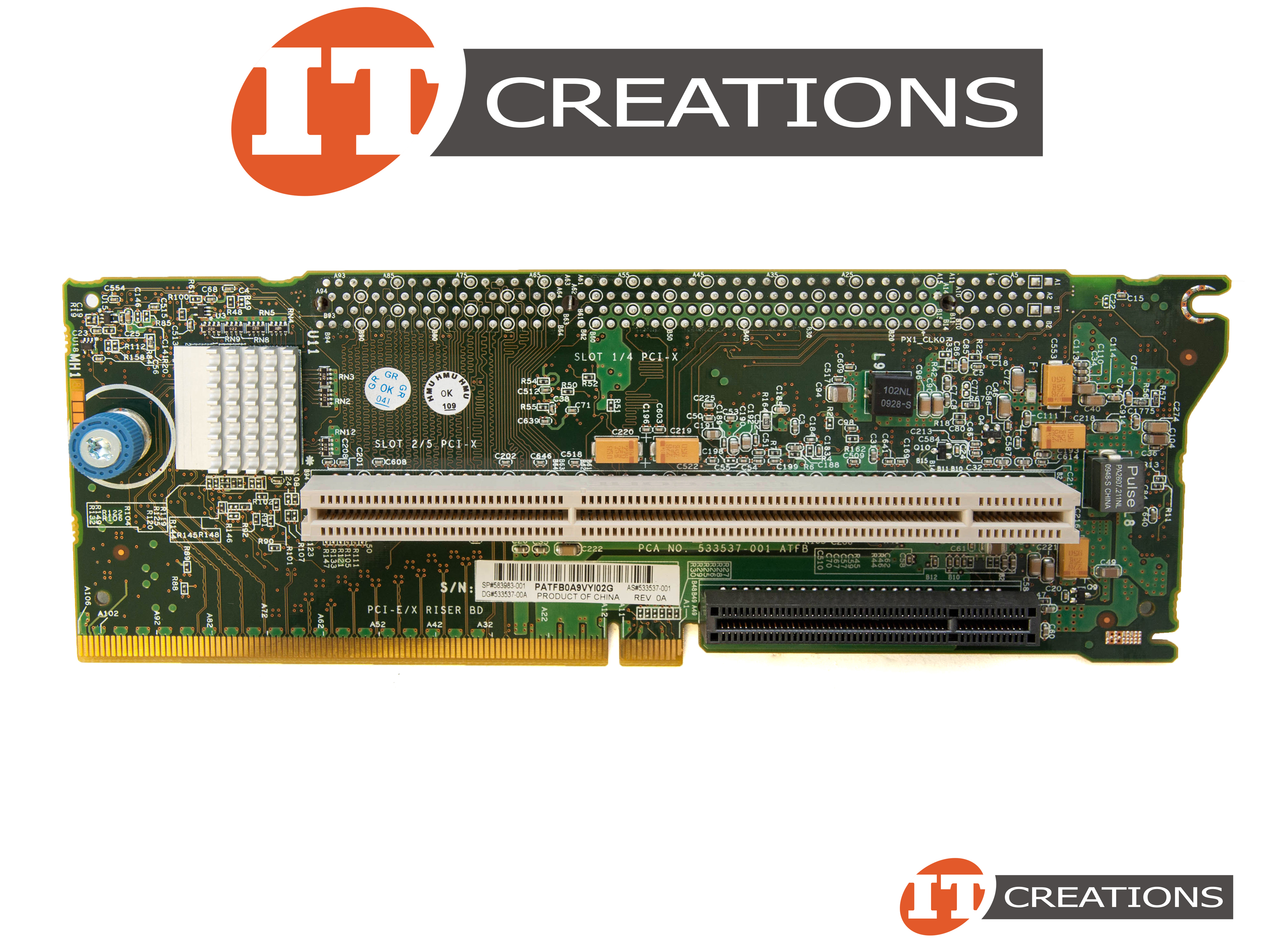 583983-001 HP PCI-X RISER CARD FOR HP PROLIANT DL385 G7 - RISER BOARD ...
