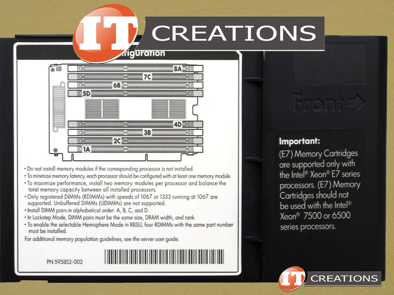 595852-002 HP Memory Riser Card 8 Dimm Slot For HP Proliant Dl580 G7 ...