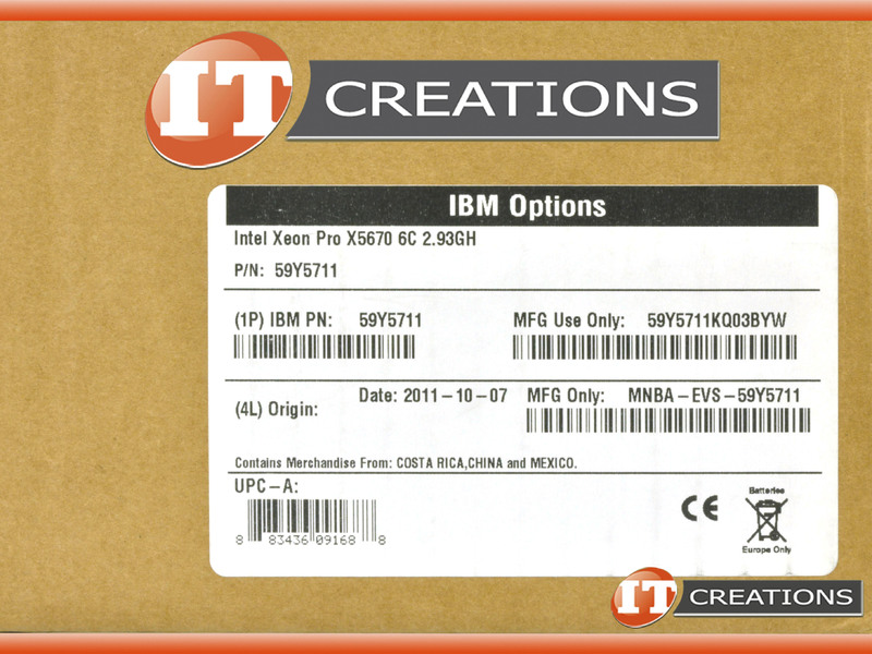 59Y5711-RETAIL - Retail - IBM CPU KIT INTEL XEON 6 CORE PROCESSOR X5670 ...