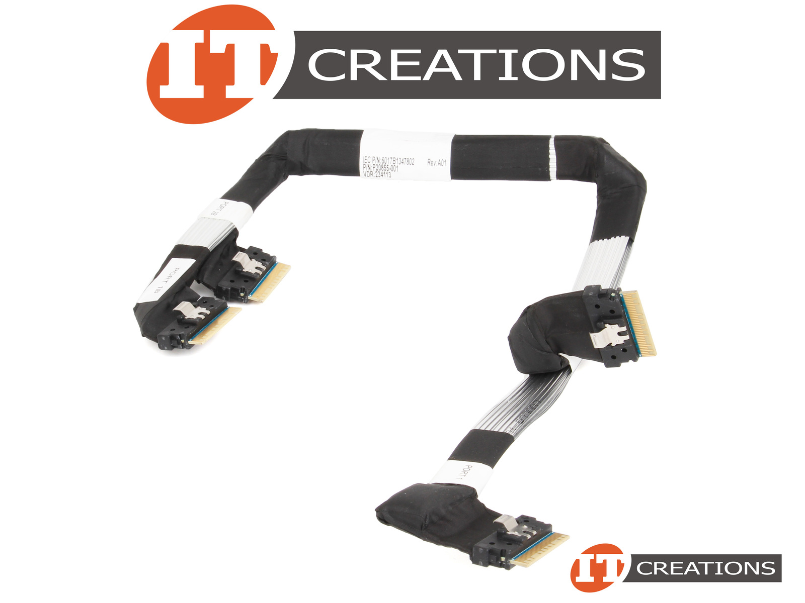 6017B1347802 HP U.2 / U.3 PCIE NVME Dual 74 PIN Cable For HPE Proliant ...