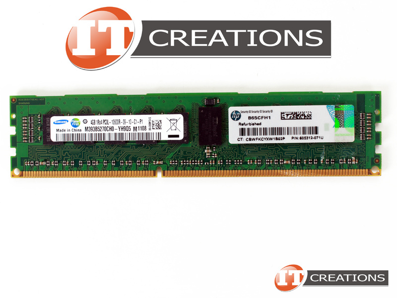 605312-071-REF - Refurbished - HP / Samsung 4GB PC3L-10600r DDR3-1333 ...
