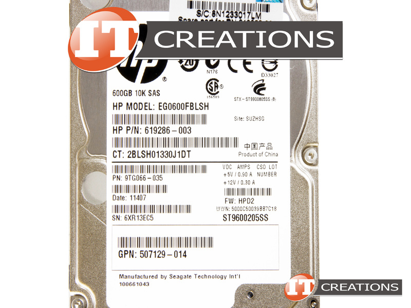 619286-003 - Refurbished - HP / SEAGATE 600GB 10K SAS 2.5 INCH SMALL ...