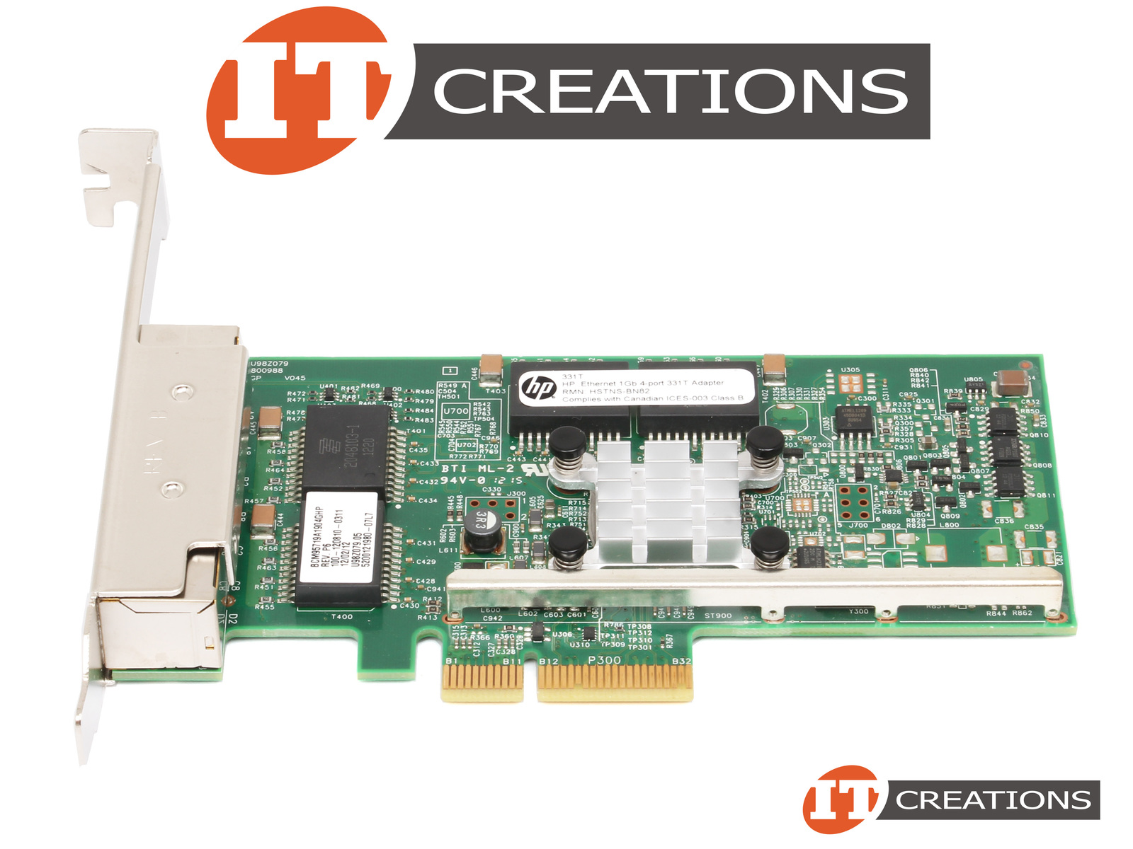 647592-001-HIGH P HP / BROADCOM 331T ADAPTER 1GBE ETHERNET PCI-E 2.0 X4 ...
