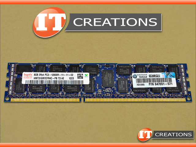 647651-571 HP / SK Hynix 8GB PC3-12800r DDR3-1600 Registered ECC 2rx4 Cl11 240 PIN 1.5v Memory ...