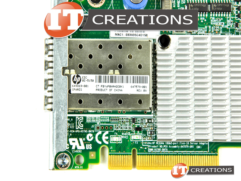 649869-001 HP 530flr-Sfp+ 10gbe Dual Port Sfp+ PCI-E 2.0 X8 Flexiblelom ...