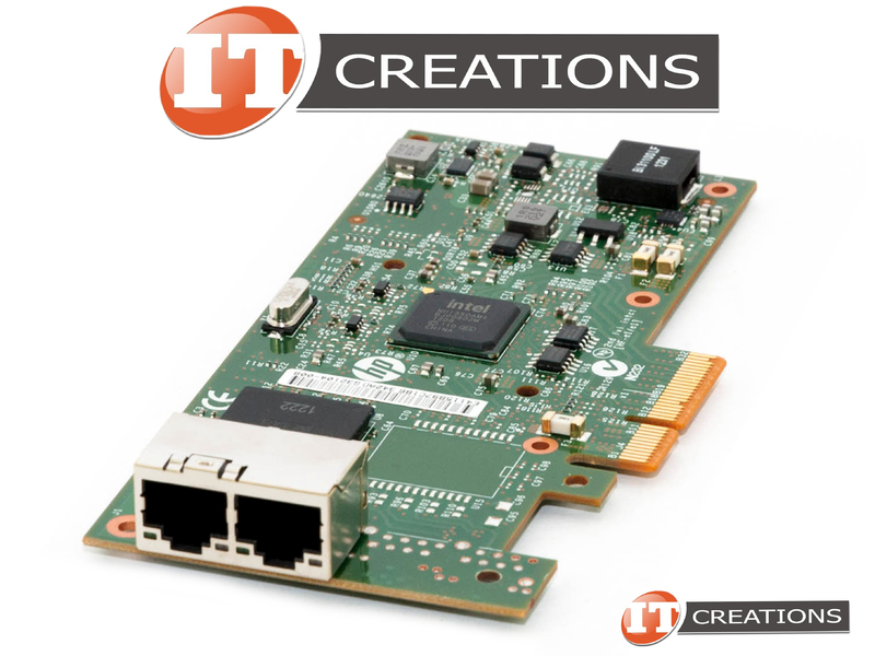 652495-001-NO BRACKET HP 361t 1GB 2-Port Card PCI-E 2.1 X4 10 / 100 / 1000 Mb/s ( 2 ) TWO RJ-45 ...