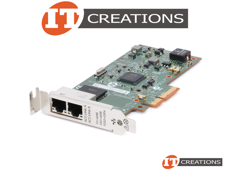 652497-B21-LOW P HP 361t 1GB 2-Port Card PCI-E 2.1 X4 10 / 100 / 1000 Mb/s ( 2 ) TWO RJ-45 ...