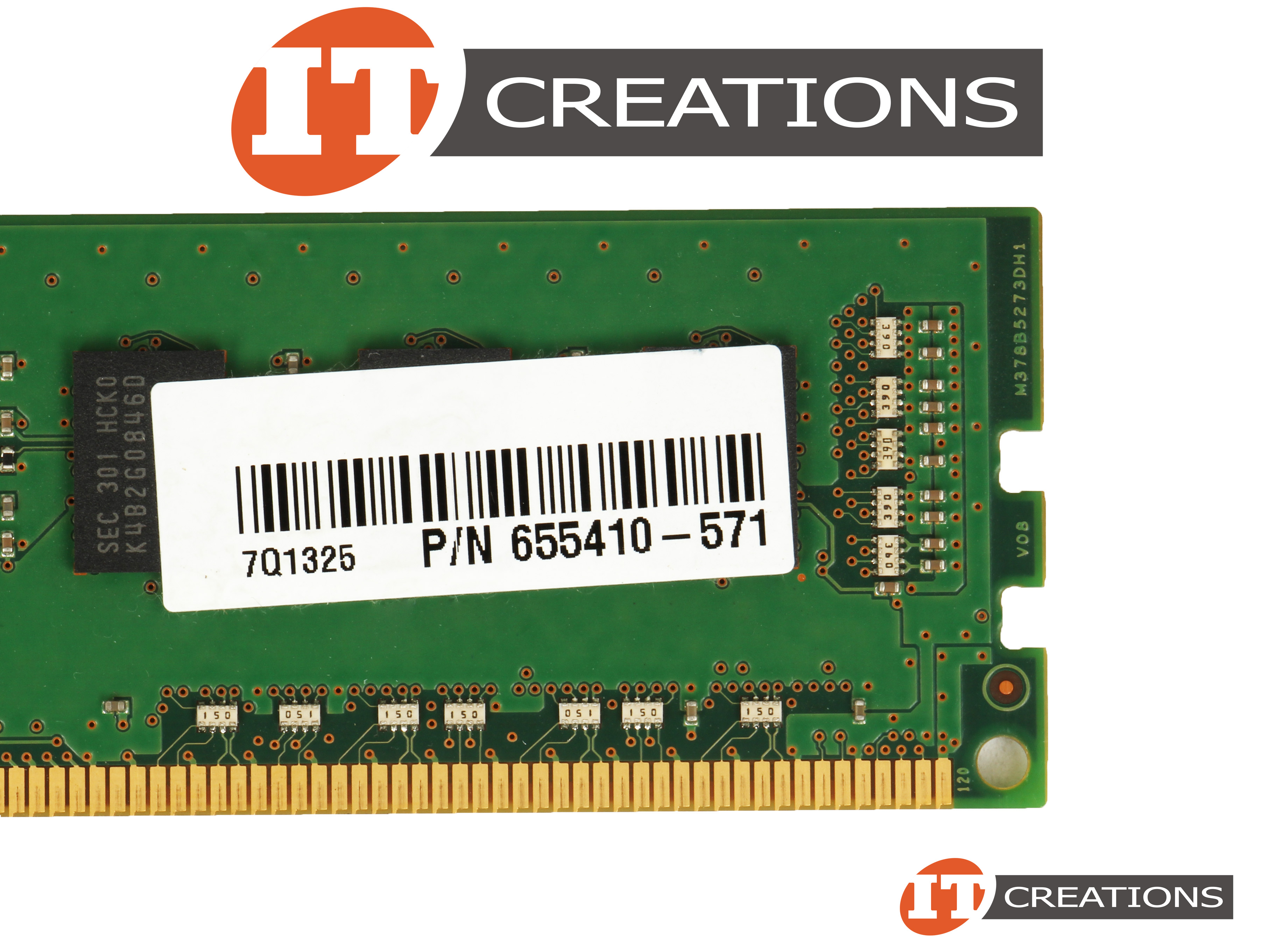 655410-571 HP / SAMSUNG 4GB PC3-12800U DDR3-1600 UNBUFFERED NON ECC 2RX8 CL11 240 PIN 1.5V ...