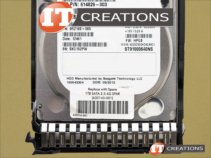 655710-B21 - Used - HP / HPE 1TB 7.2K RPM SATA III 2.5 INCH SMALL FORM ...