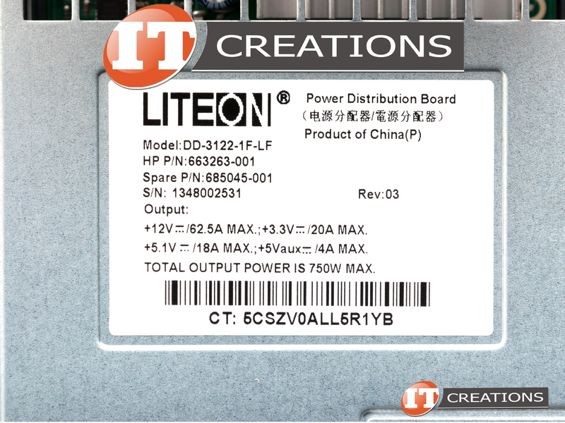 663263-001 HP Power Distribution Board Assembly For HP Proliant Ml350e ...