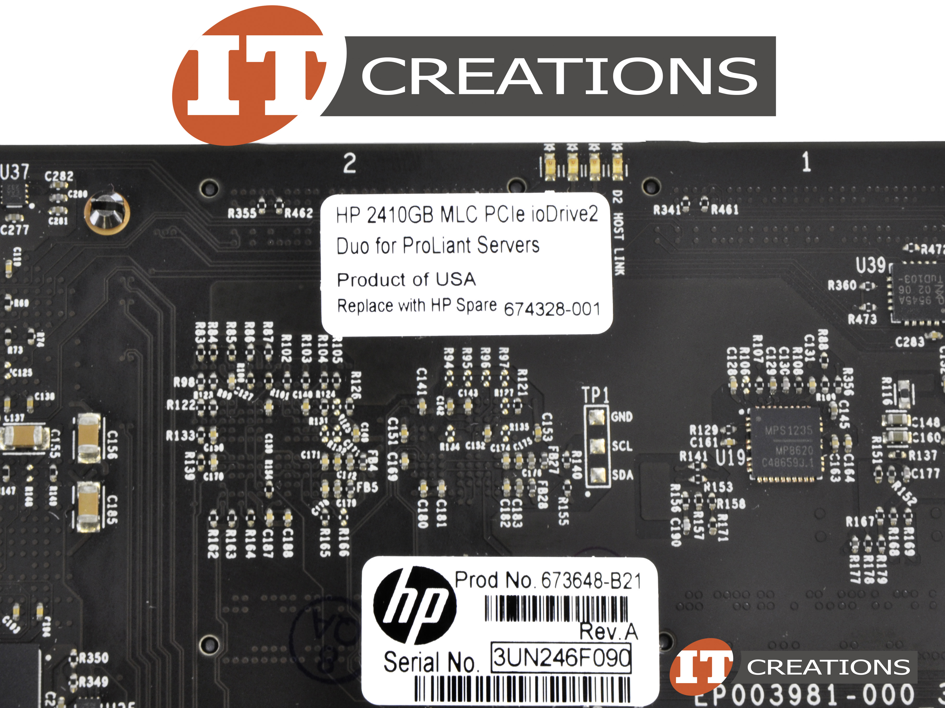673648-B21 HP / Fusion Iodrive II DUO 2.4TB IO Accelerator Card PCI-E 2 ...