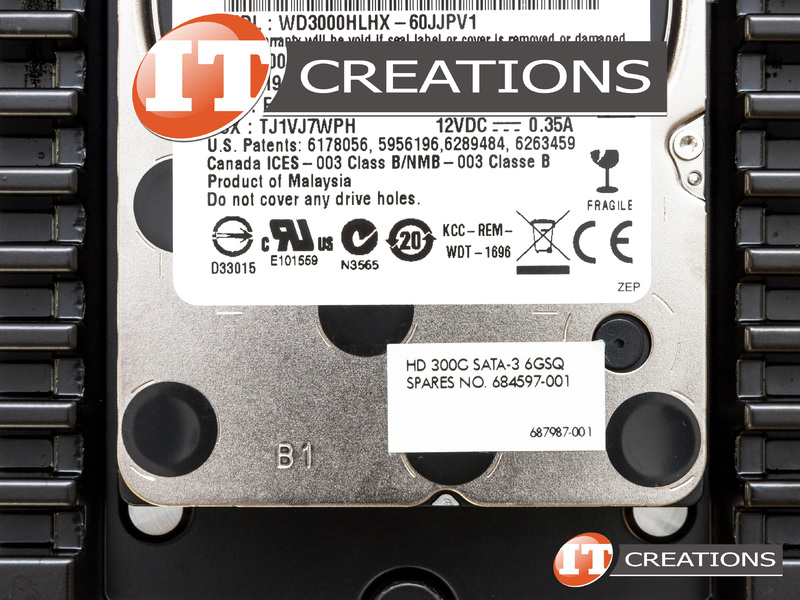 687987-001 - Used - HP / WESTERN DIGITAL 300GB 10K RPM SATA III 3.5 ...