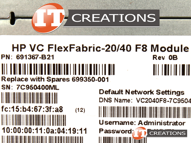691367-B21 HP VC Flexfabric-20 / 40 F8 Switch Module For HPE ...