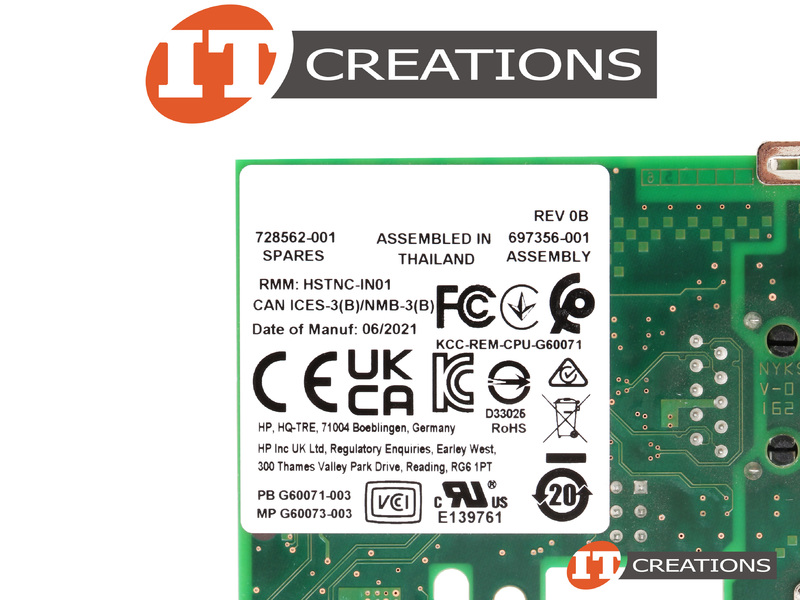 697356-001-HIGH P HP / INTEL PRO 10 / 1000 PCI-E X1 NETWORK INTERFACE CONTROLLER NIC - I210-T1 ...