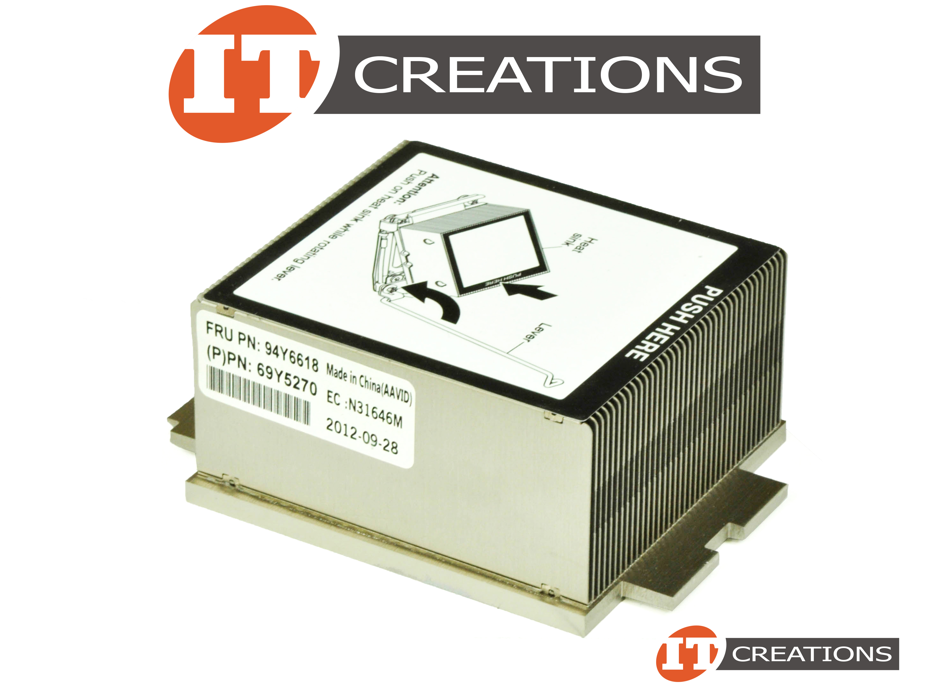 69Y5270 IBM Heatsink For IBM System X3650 M4 / Storwize V7000 Unified ...