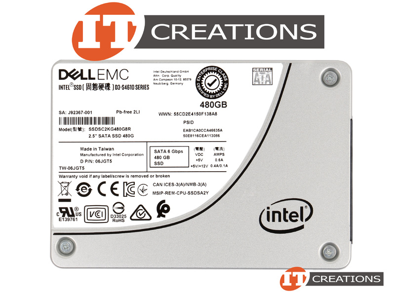 6JGT5 - Refurbished - DELL EMC / INTEL 480GB TLC SATA III 2.5 INCH ...