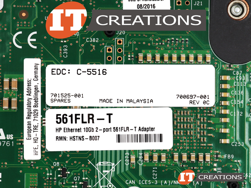 701525-001 HP 561flr-T 10gbase-T Dual Port PCI-E 2.1 X8 Flexiblelom ...