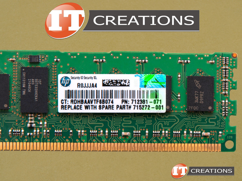 708637-B21 HP / SK HYNIX 4GB PC3-14900R DDR3-1866 REGISTERED ECC 1RX4 CL13 240 PIN 1.5V MEMORY ...