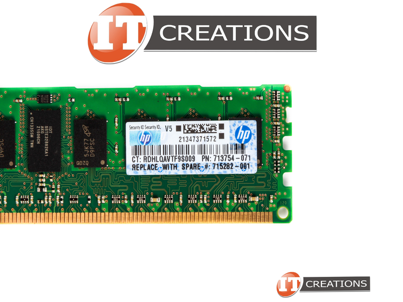 715282-001 HP / SK Hynix 4GB PC3L-12800r DDR3-1600 Registered ECC 1rx4 Cl12 240 PIN 1.35v LOW ...