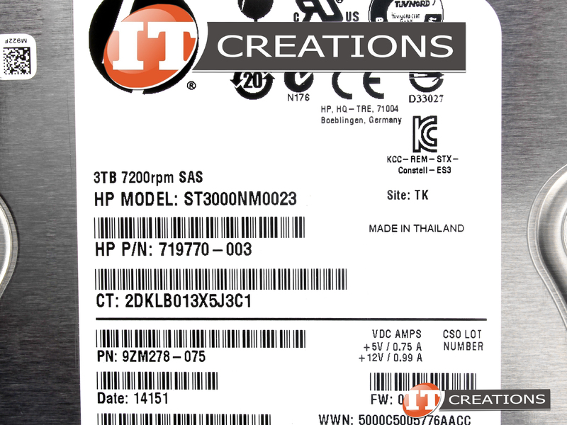 Seagate Hard Drives 9SM260-177 - Used - Seagate 3TB 7.2k RPM SAS 3.5 ...