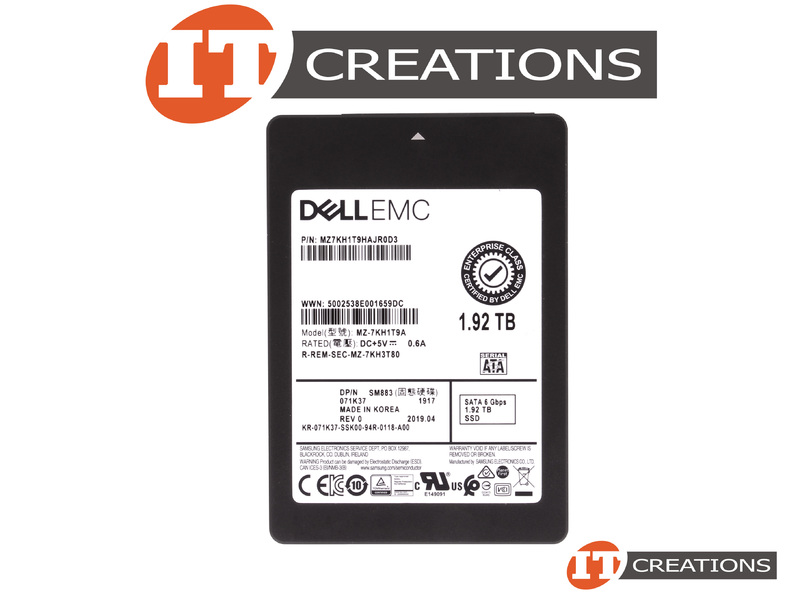 71K37 - Refurbished - DELL EMC / SAMSUNG 1.92TB MLC SATA III 2.5 INCH ...