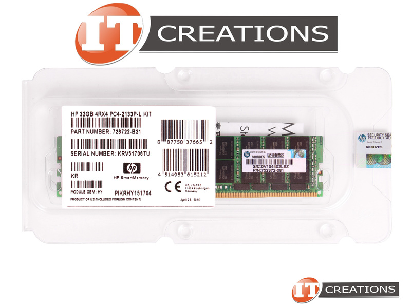 726722-B21-RETAIL - Retail - HP 32GB PC4-17000P-L DDR4-2133P-L LOAD ...