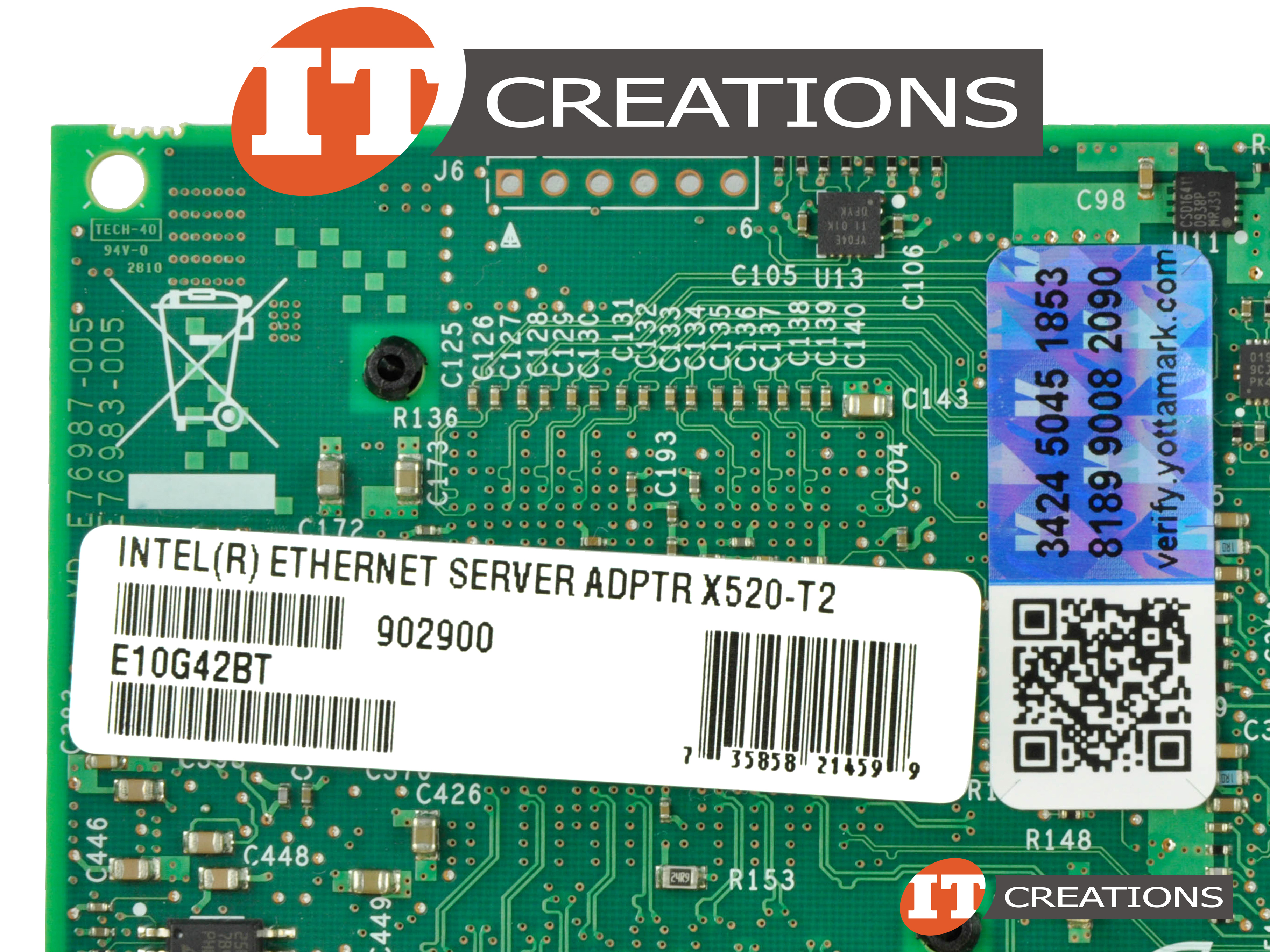 735858214599-NO BRACKET INTEL ETHERNET SERVER ADAPTER X520-T2 10GBE PCI ...