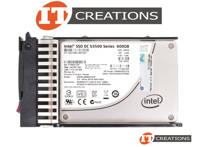 739962-001 - New Other - HP 600GB MLC SATA III 2.5 INCH SMALL FORM ...