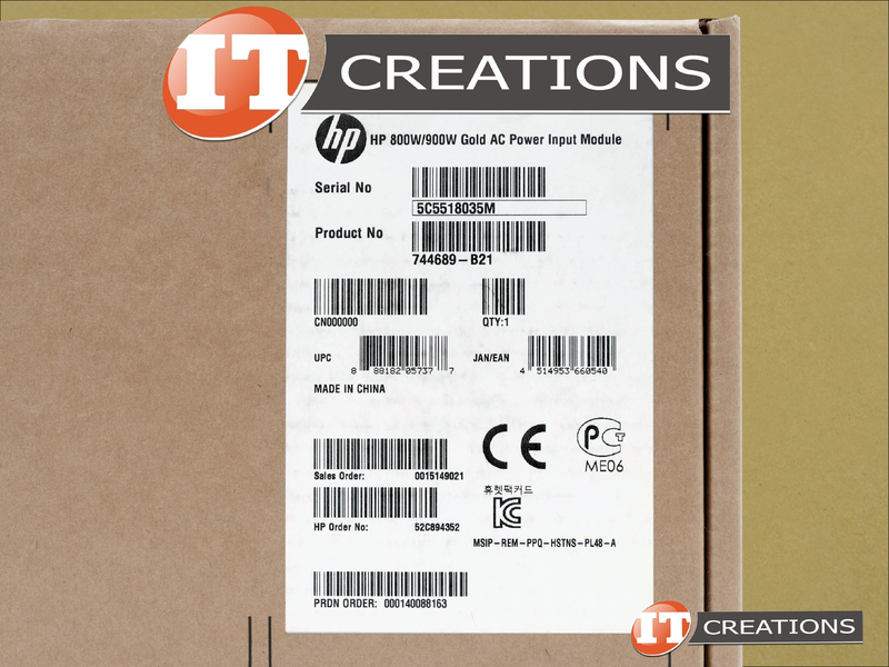 744689-B21-RETAIL - Retail - HP 800W / 900W GOLD AC POWER INPUT MODULE ...